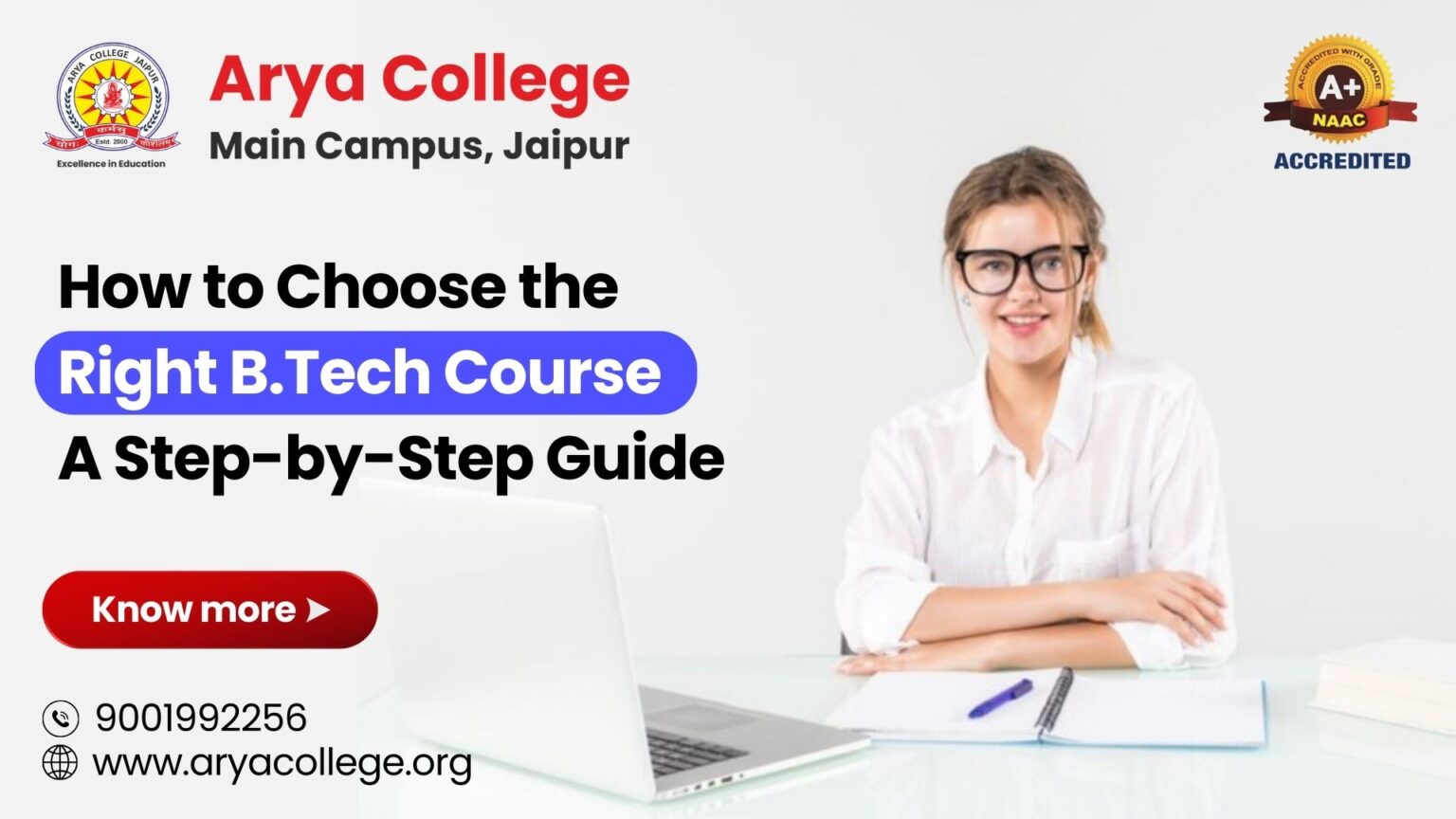 How to Choose the Right B.Tech Course | Arya College Jaipur